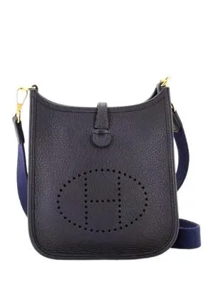 Hermès Evelyn Gen Iii Clemence Tpm Crossbody Bag - Blue