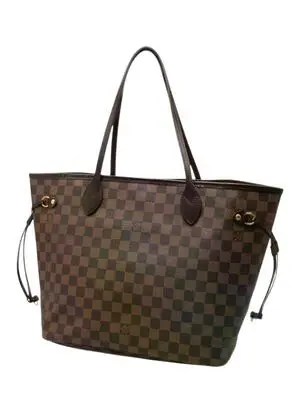 LOUIS VUITTON Damier Ebene Neverfull Mm Tote Bag - Brown