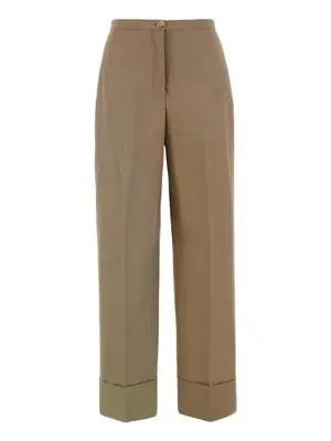Agnona Cappuccino Cuff Trousers - Neutrals