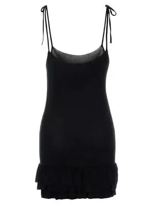 Gimaguas Bianca Ruffled Mini Dress - Black