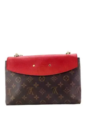 LOUIS VUITTON Louis Vuitton Saint Placide Monogram Canvas And Leather Shoulder Bag Red