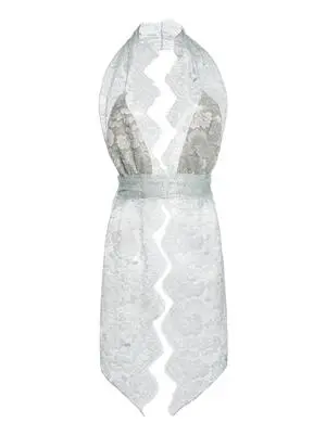 Christopher Esber Lace Halter Scarf Top - Metallic