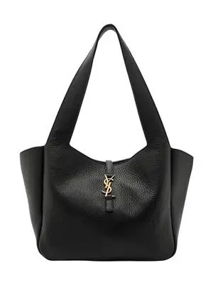 Saint Laurent Grained Leather Tote Bag - Black