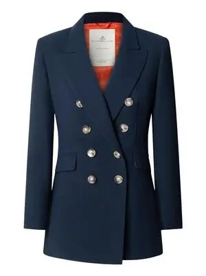 THE EXTREME COLLECTION Lafayette Double-breasted Tailored Blazer - Blue