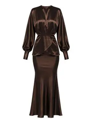 TURANA ATASH LONDON Qamar Top In Bronze - Black