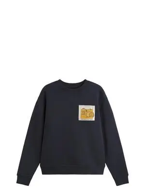 THINKING MU Straw Camp Leon Sweatshirt - Blue