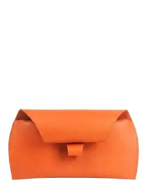 COCOBARCLAY Loop Clutch In Sculpted Leather - Orange