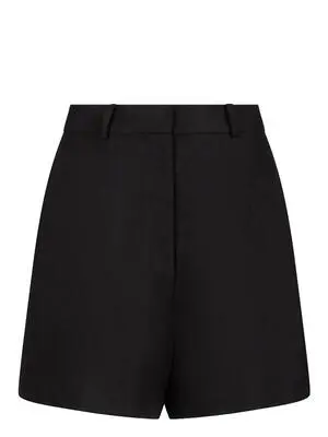 SHIKANZY Lizzy High-waisted Linen Shorts - Black