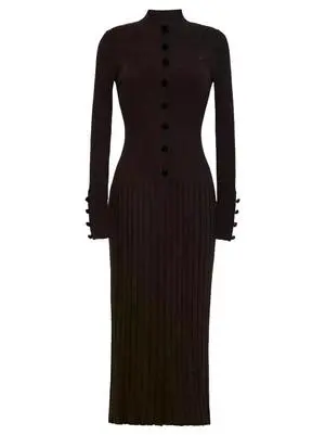 Cara Cara Ribbed-knit Midi Dress - Brown