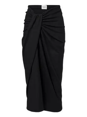 MARANT ETOILE Jeldia Draped Midi Skirt - Black