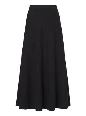 Arch4 Cashmere Midi Skirt - Black