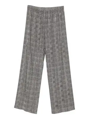 Ermanno Scervino Checked Wide Leg Trousers - Grey