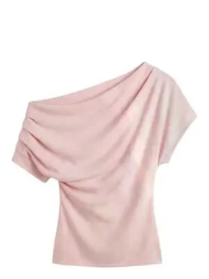 REFORMATION Iris Draped Top - Pink