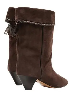 Isabel Marant Étoile Dalby Suede Ankle Boots - Chocolate