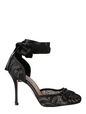 Steve Madden Larina Lace Heeled Courts - Black