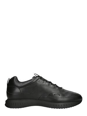 John Lobb Leather Lace-up Trainers - Black