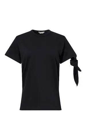 JW Anderson Sleeve Knot Brand-logo Cotton T-shirt - Black