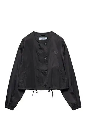 Prada Re-nylon Cropped Blouson Jacket - Black
