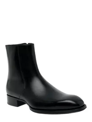 TOM FORD Calf Leather Ankle Boots - Black