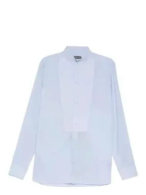 TOM FORD Washed Muslin Shirt Blue