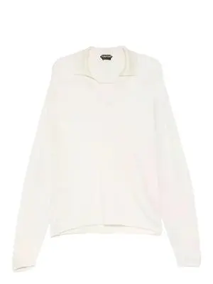 TOM FORD V-neck T-shirt - Neutrals