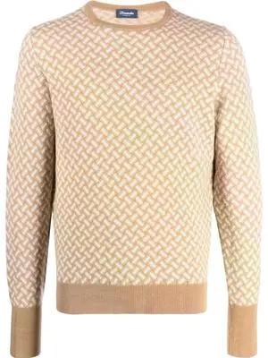 DRUMOHR Biscottino Crew-neck Cashmere Jumper - Neutrals