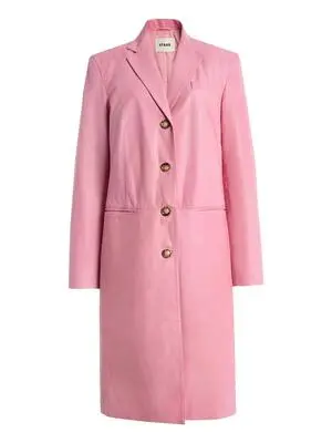 Staud Wyatt Leather Coat - Pink