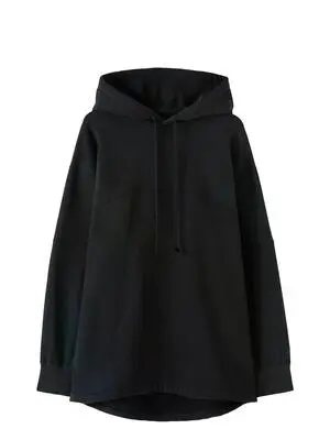 JIL SANDER Logo-embroidered Cotton Hoodie - Black