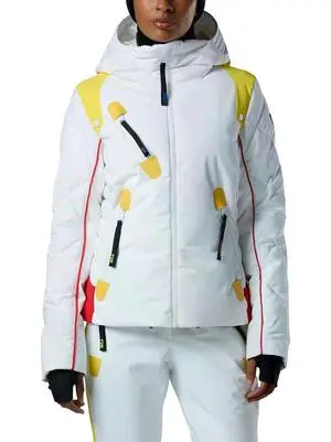 Rossignol Quilted Down Ski Jacket With Graphic Print - White
