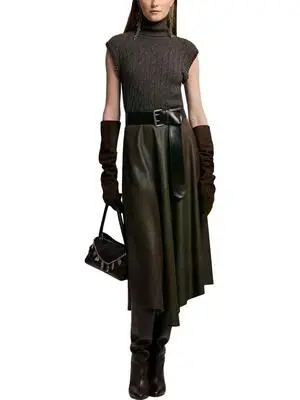 Ralph Lauren Cable-knit Chain-trim Sweater - Brown