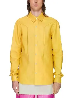 Rick Owens Paneled Long-sleeve Jacket - Yellow