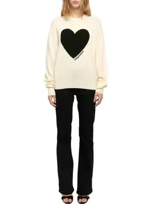 ZADIG&VOLTAIRE Gaby Heart Intarsia Sweater