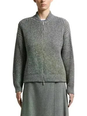 Peserico Open-knit Sequin Embellished Cardigan - Grey