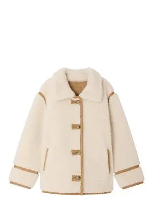 Bonpoint Faux Shearling Coat - Brown