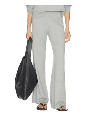 Eterne Cotton Cashmere Wide Leg Lounge Pant - Grey