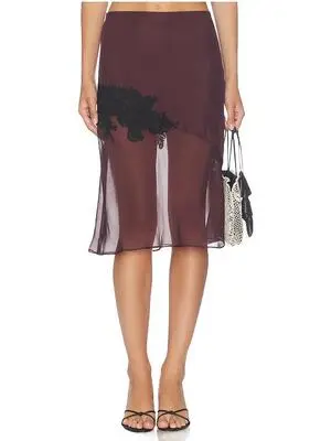 SIR. Noria Midi Skirt - Wine