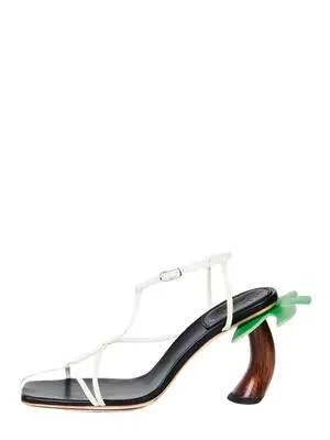 A.W.A.K.E. Mode Bianca Heeled Sandals - White