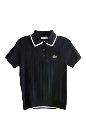 LACOSTE Lacoste Ribbed-Knit Short-Sleeve Polo Shirt