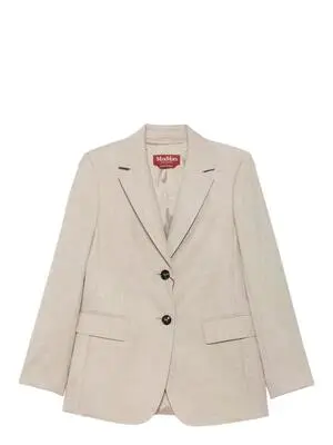 Max Mara Single-breasted Notched-lapel Blazer - Neutrals