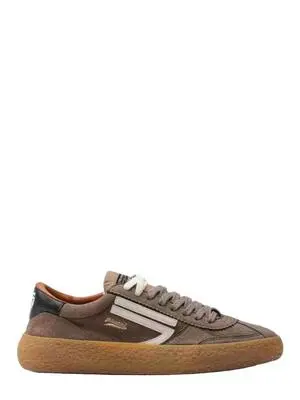 PURAAI Logo-patch Suede Lace-up Sneakers - Brown