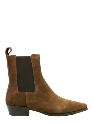 STRATEGIA SHOES Suede Chelsea Boots - Brown