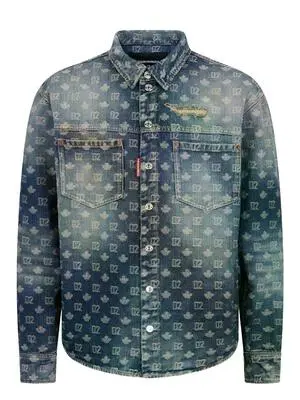 Dsquared2 Monogram Denim Carpenter Shirt - Blue