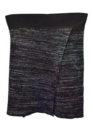 ISABEL MARANT VINTAGE Isabel Marant Cashlin Wrap Effect Knitted Skirt - Black