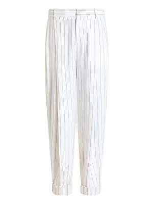 Dolce & Gabbana Pinstripe Linen-blend Trousers - Multicolor