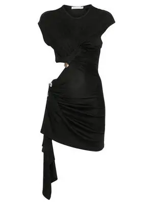 Christopher Esber Ruched Cut-out Mini Dress - Black