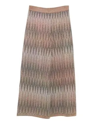 D.exterior Metallic Effect Geometric Pattern Trousers - Neutrals