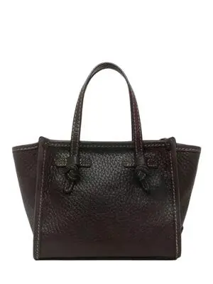 MARCELLA CLUB Mini Tote Bag With Knot Detail - Brown