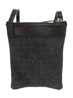 BVLGARI Logomania Canvas Crossbody Bag - Blue