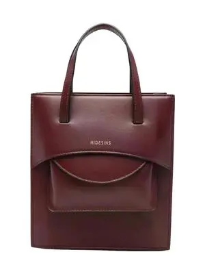HIDESINS HIDESINS Logo Print Pocket Flap Tote Bag Red