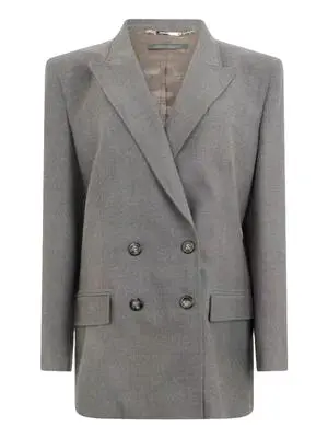 Alberta Ferretti Double-breasted Blazer - Grey